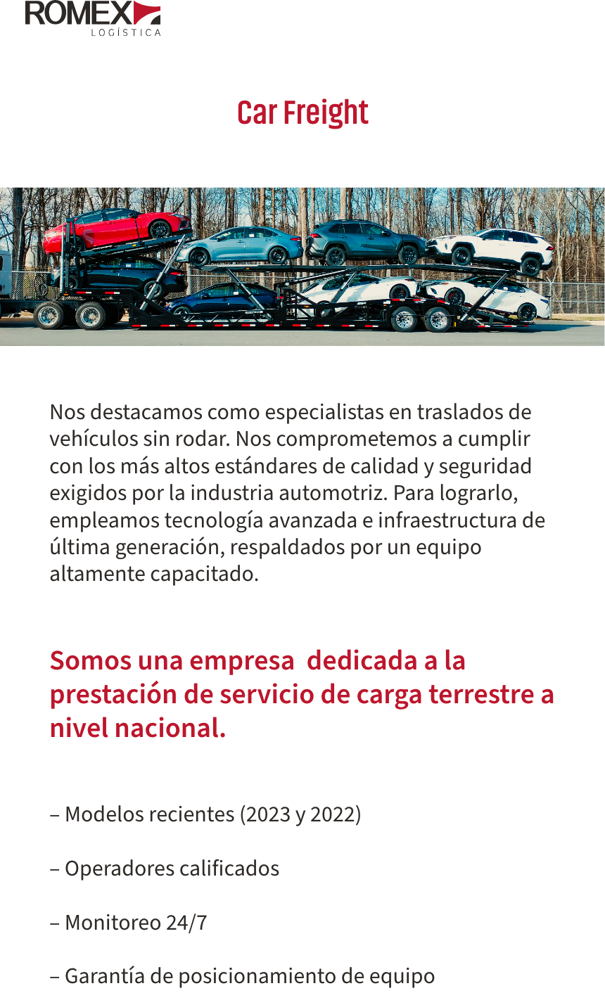 Servicios – Transportes ROMEX